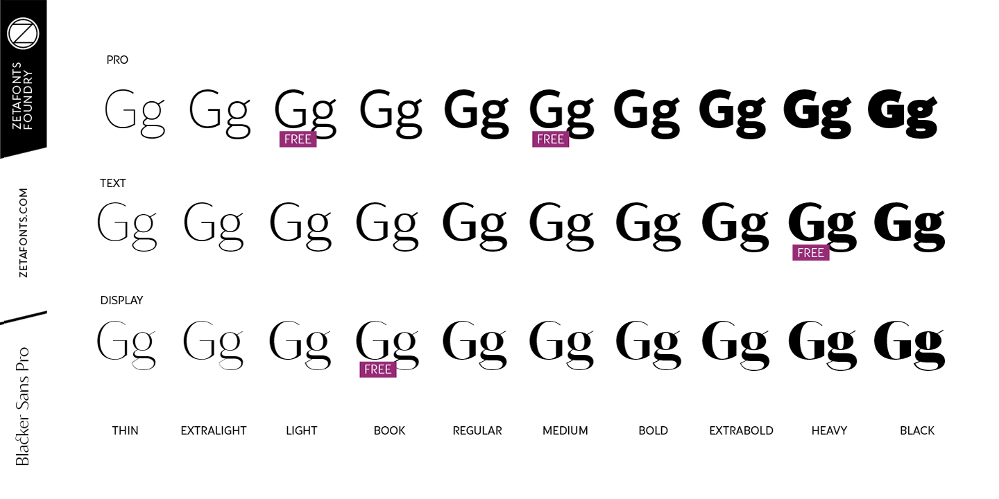 Blacker Sans Display: download for free and install for your website or ...