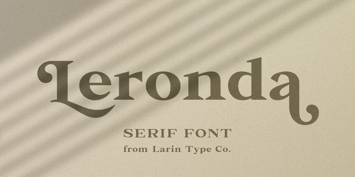 Leronda: download for free and install for your website or Photoshop.