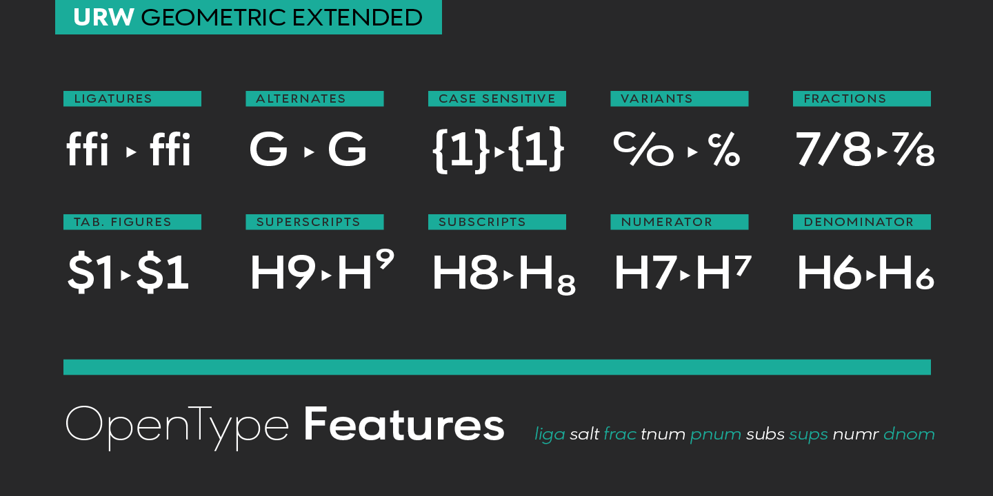 URW Geometric Extended: download for free and install for your website ...
