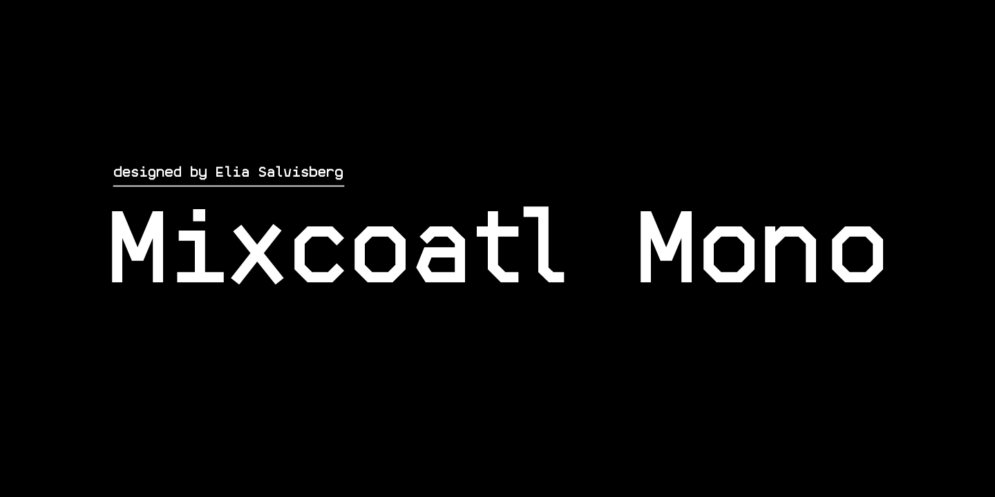 Mixcoatl Mono: download for free and install for your website or Photoshop.