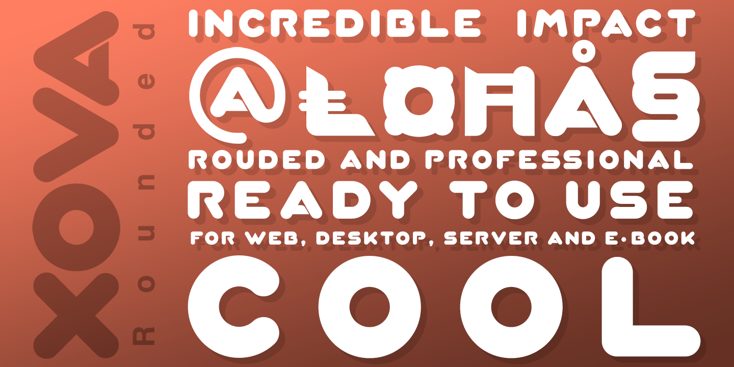 Xova Rounded: download for free and install for your website or Photoshop.