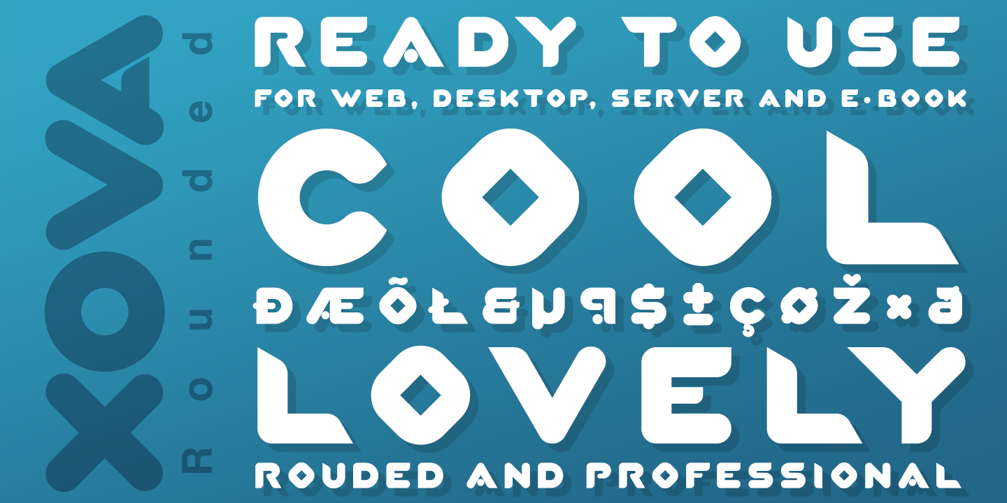 Xova Rounded: download for free and install for your website or Photoshop.