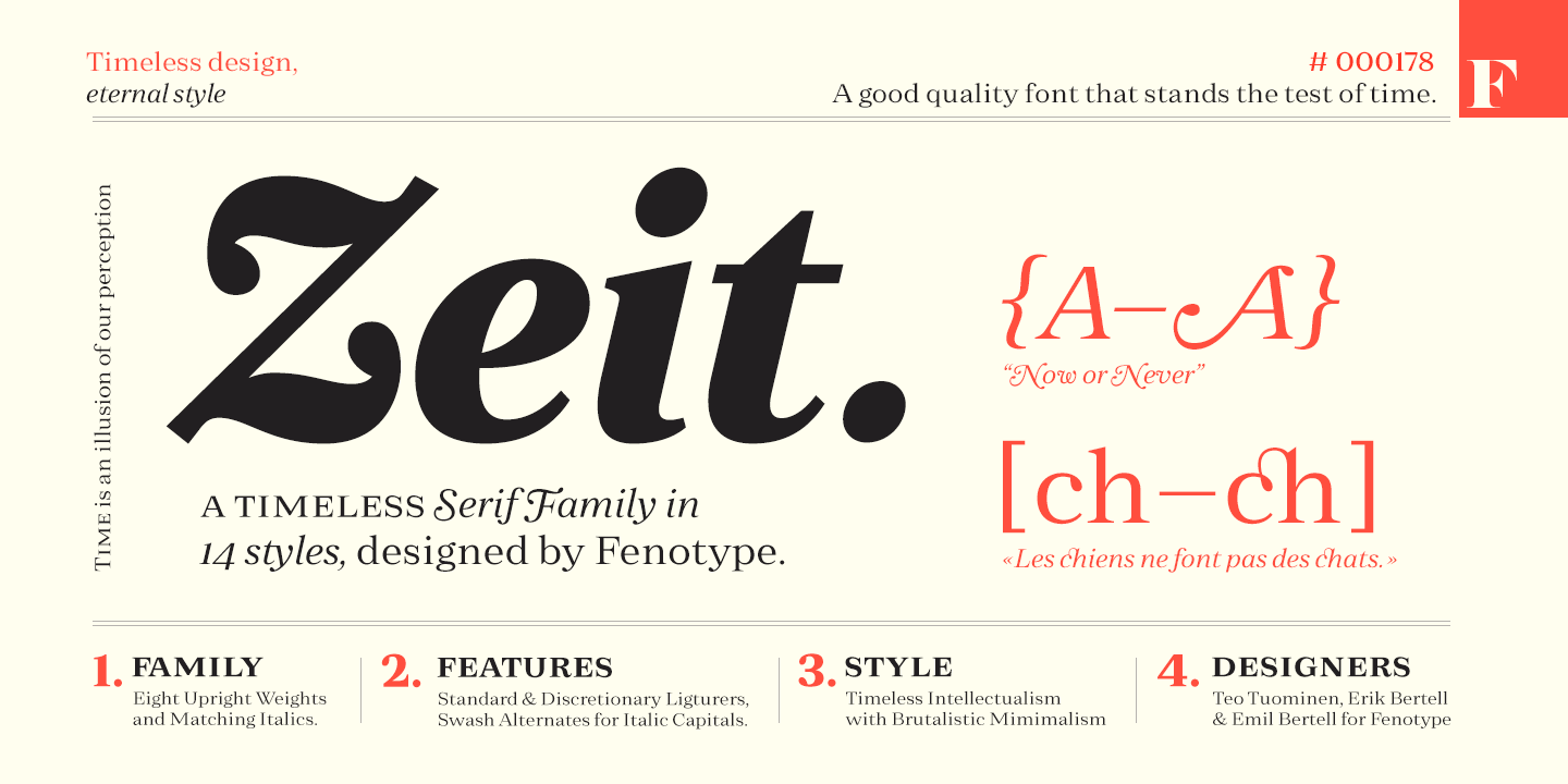 Zeit: download for free and install for your website or Photoshop.