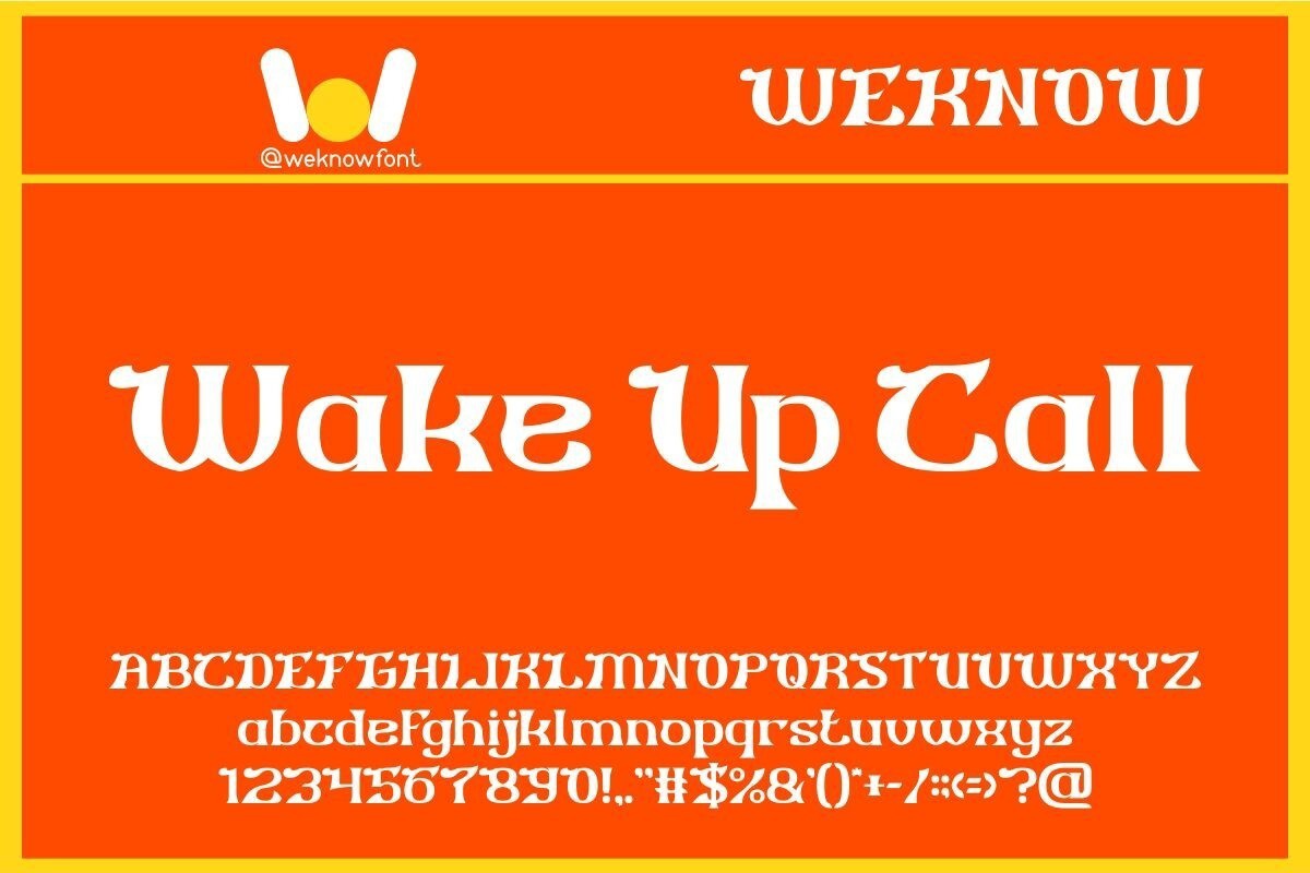 Wake Up Call: download for free and install for your website or Photoshop.
